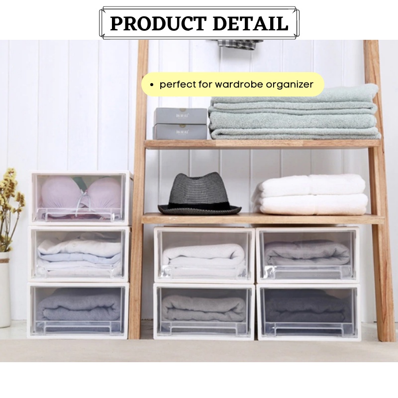 Wardrobe Organizer Home Stackable Clothes Organization Cloth Kotak ...