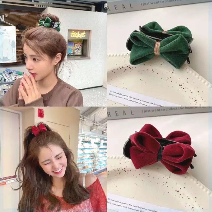 Ribbon Ponytail clip hair claw hair pin rambut korea hair clips cute ...