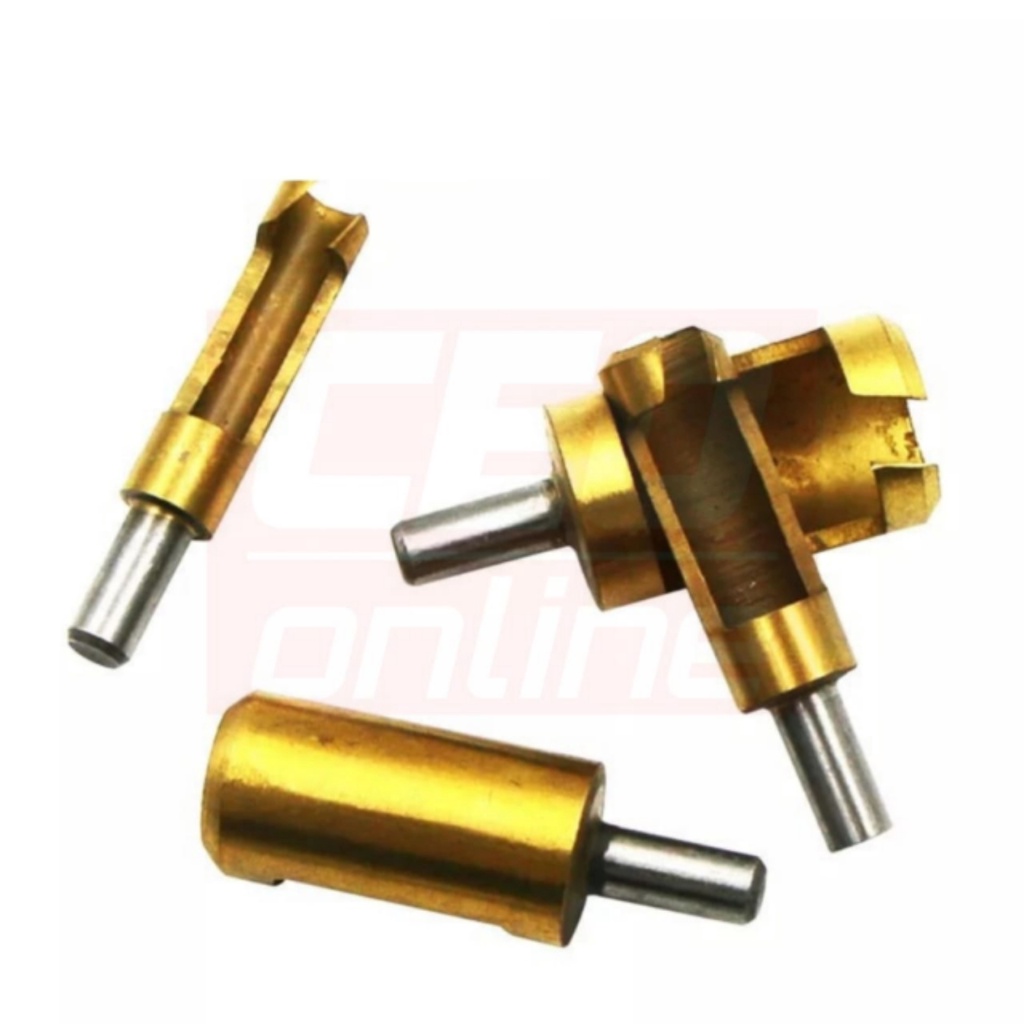 CEO 🇲🇾 4pcs 6/10/13/16mm Round Hex Shank Carbon Steel Woodworking Plug ...