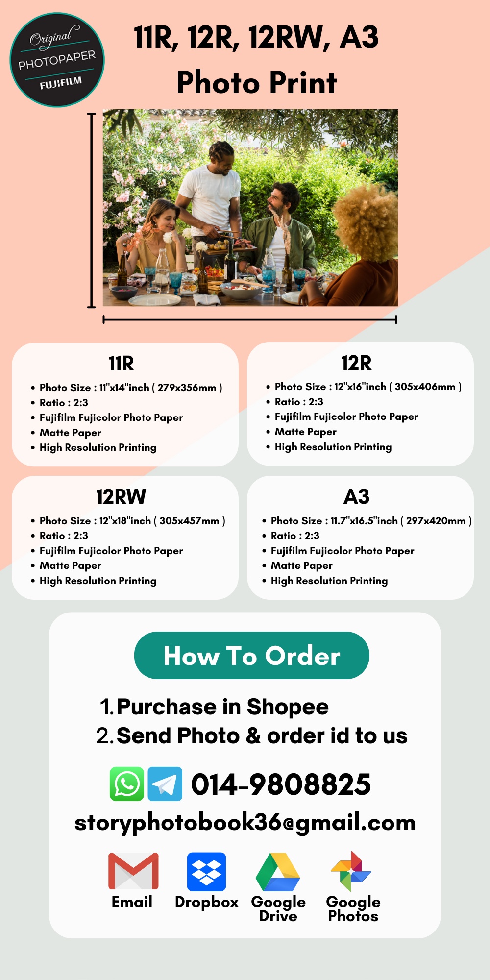 Fujifilm A3,11R,12R,12RW Photo Print (Fujifilm Digital Print) | Shopee Malaysia