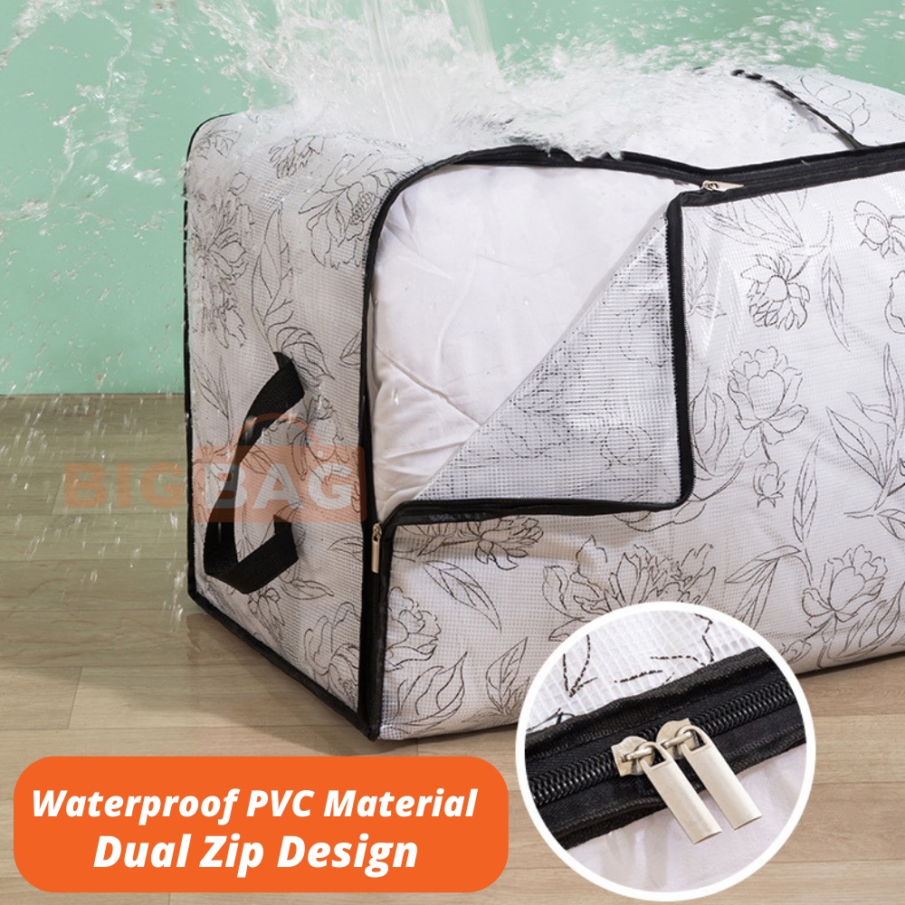 BIG BAG Clothes Storage Bag With Zipper Beg Toto Comforter Bag Blanket ...