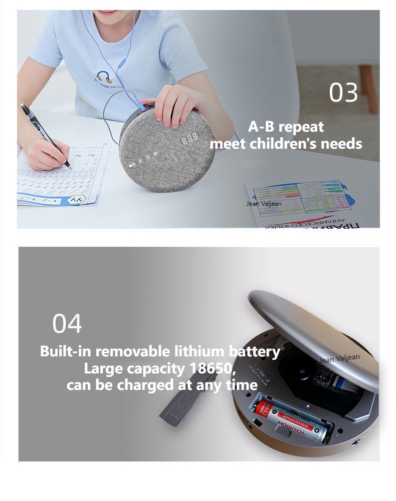 New Portable Bluetooth CD Player DVD VCD MP3 Hifi With Speaker Walkman USB Vintage Music With ...