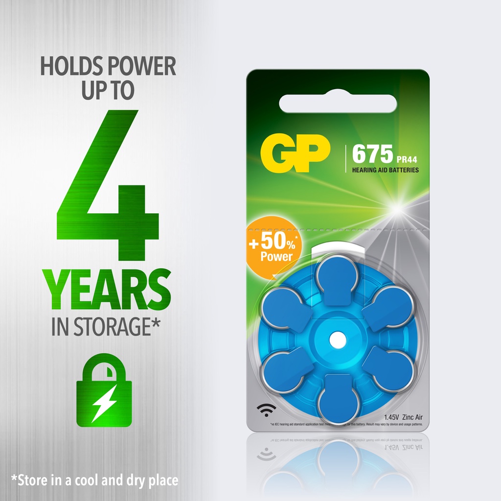 GP Hearing Aid Battery ZA675 (Card of 6) | Shopee Malaysia