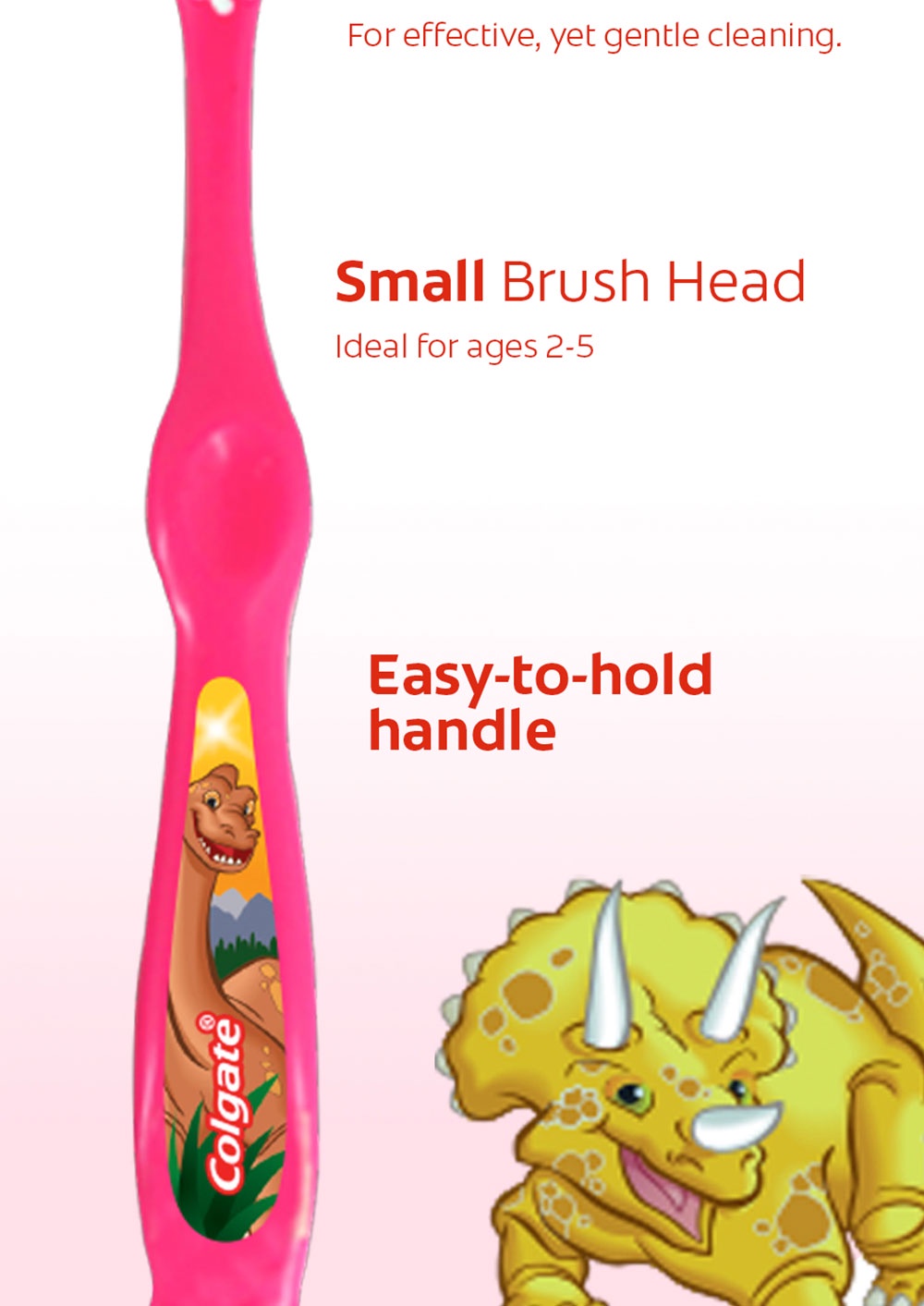 Colgate Kids Dinosaur Toothbrush 2-5 Years (Extra Soft) | Shopee Malaysia