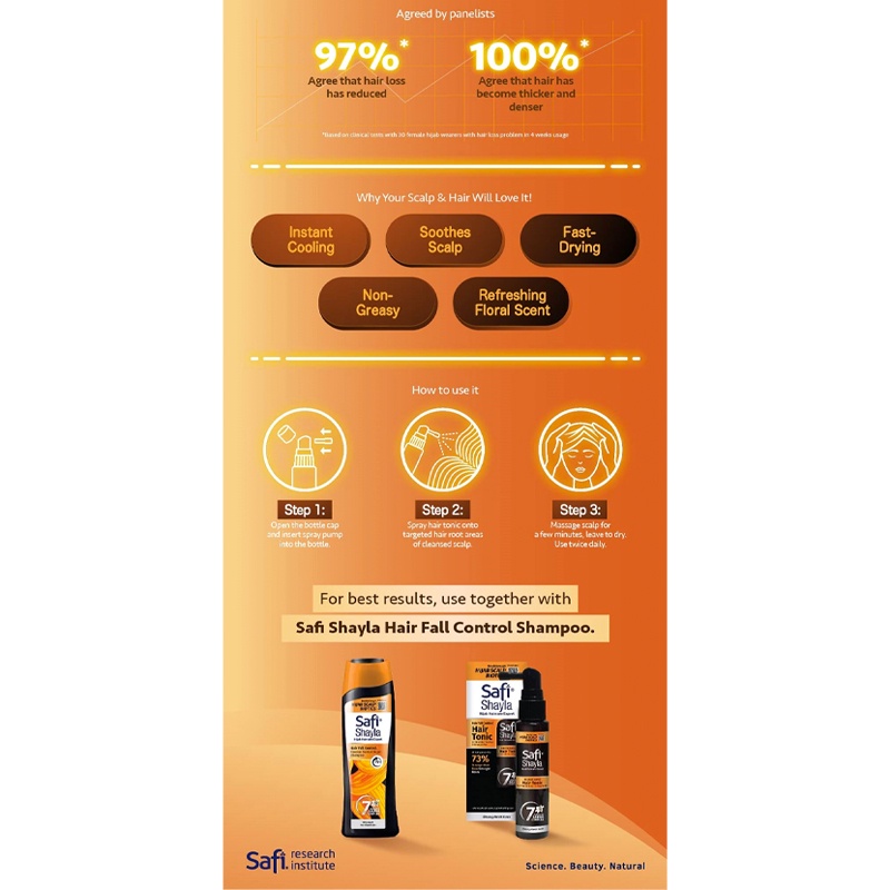 Safi Shayla Hijab Haircare Expert Hair Tonic Hair Fall Control 45ml 73% ...