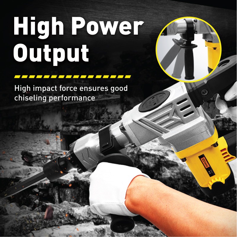 BESTIR | Demolition Hammer Breaker Hacker Machine 1300W | Mesin Pemecah ...