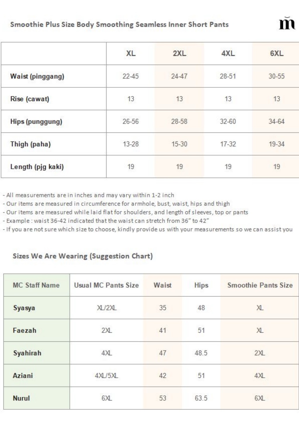 Smoothie Plus Size Body Smoothing Seamless Inner Short Pants | Shopee ...