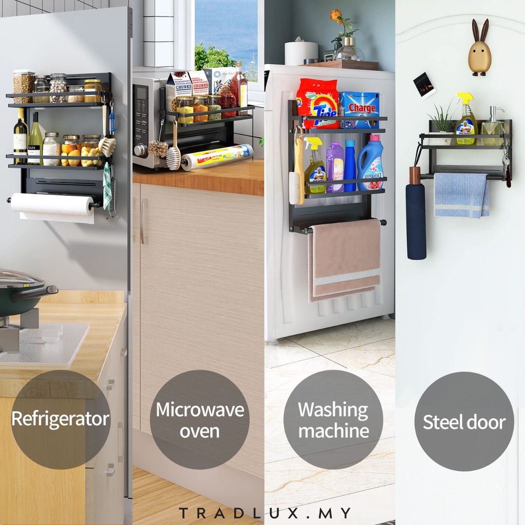 Support 40Kg Carbon Steel Rack Fridge Rack Kitchen Rak r Magnet Stand ...