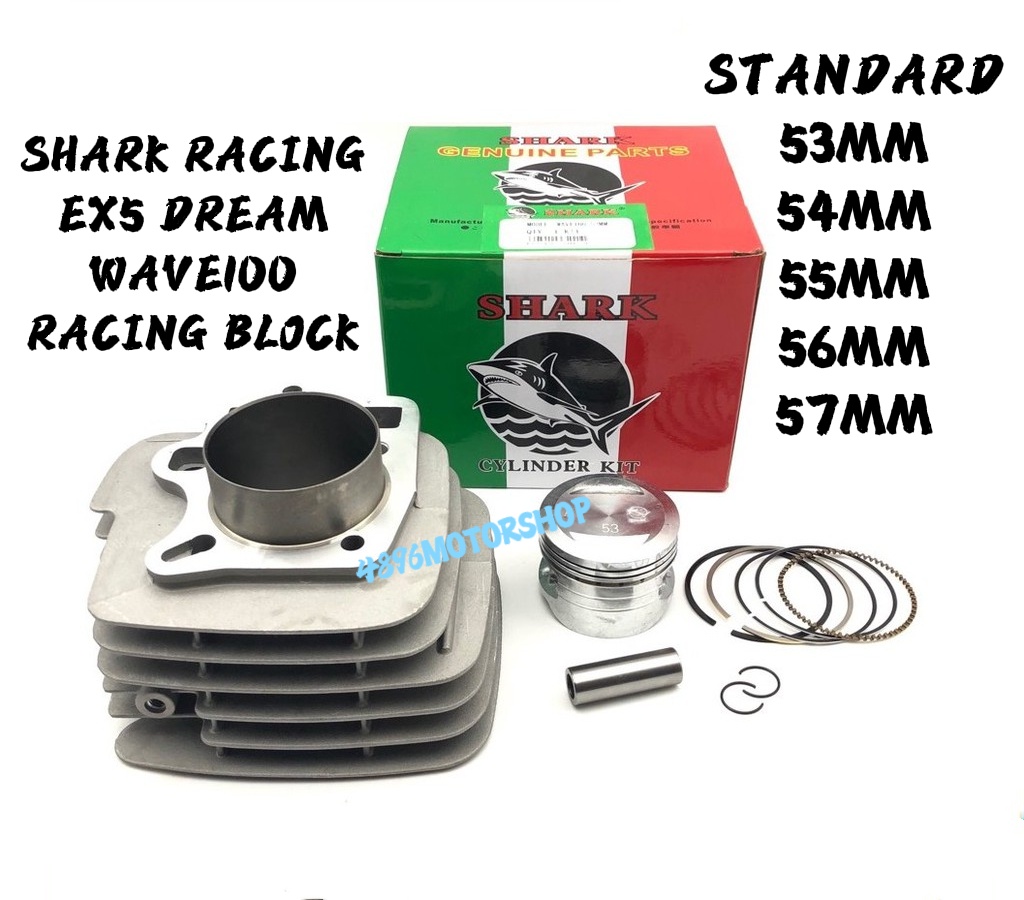 SHARK RACING HONDA EX5 DREAM WAVE100 MR1 KRISS100 CT100 RACING BLOCK ...