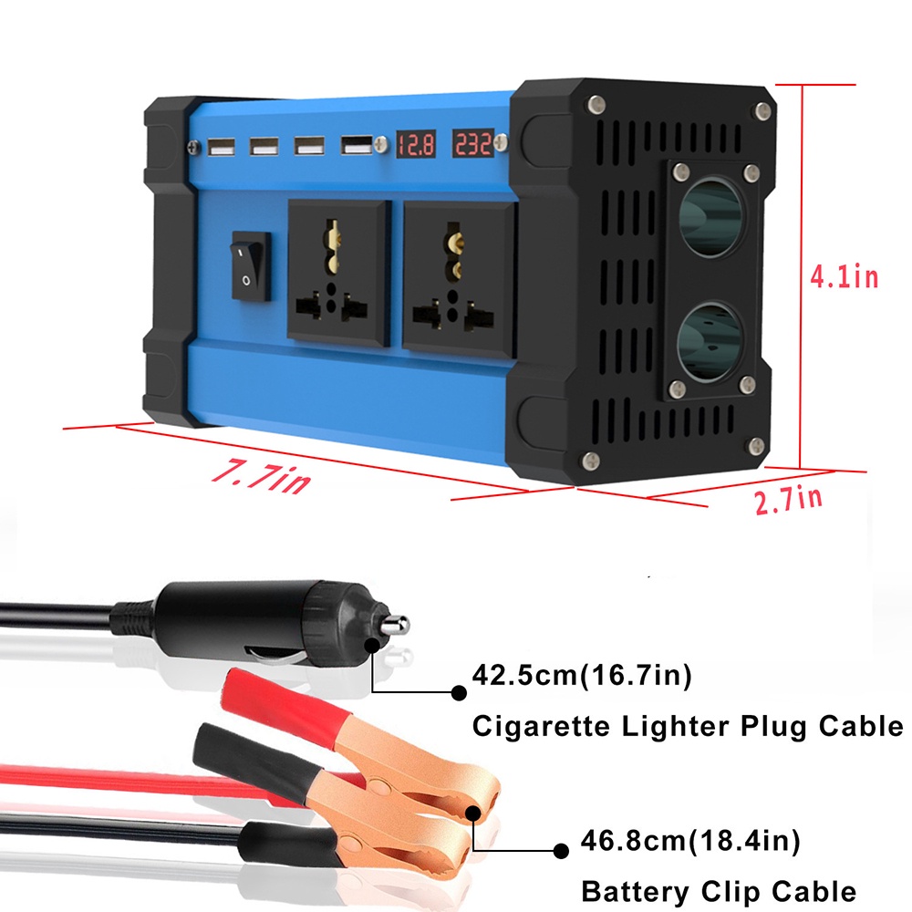 JUXING Solar Panel Power Inverter Kit DC12V to AC220V 4000W Car ...