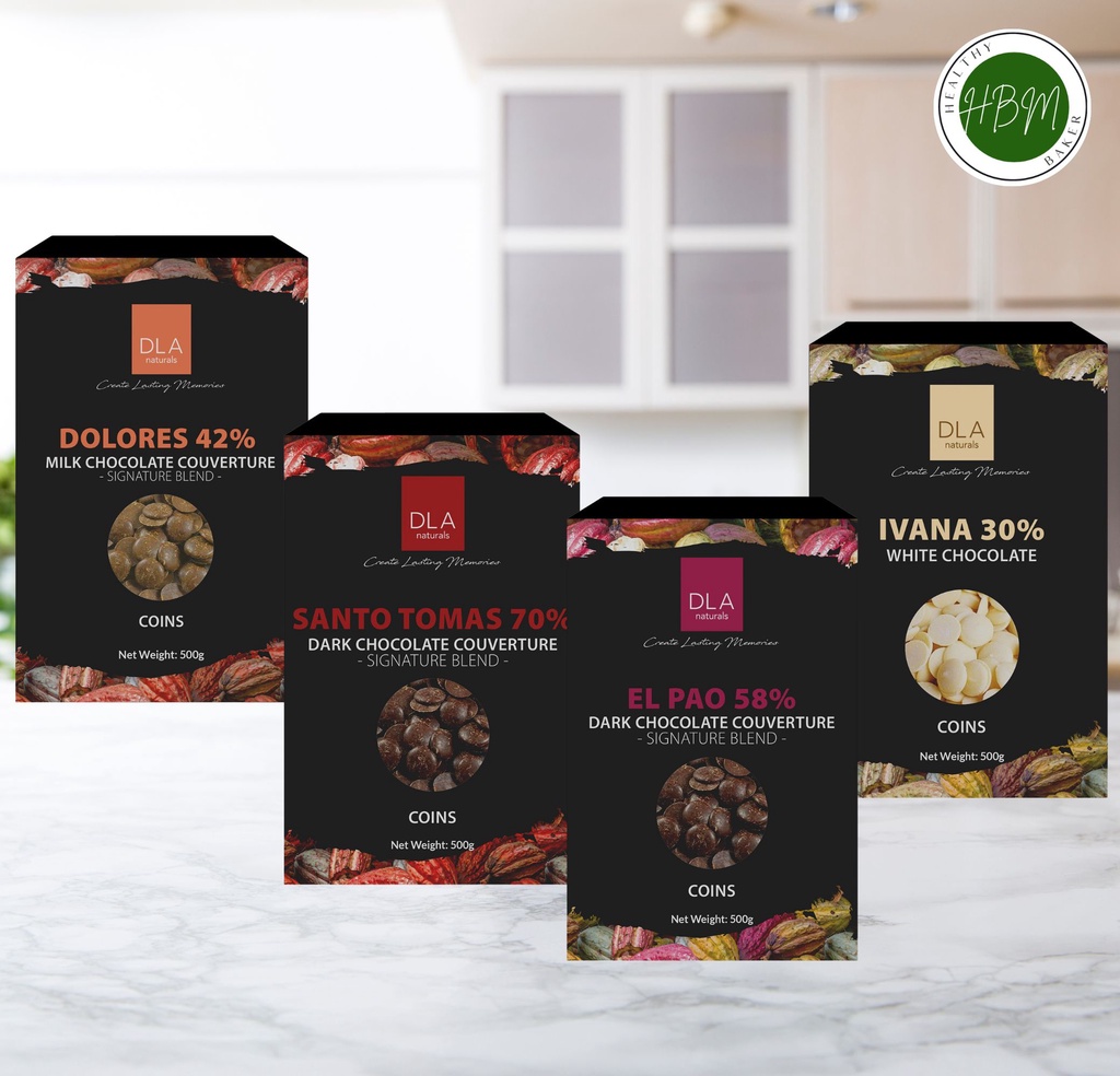 DLA Chocolate Santa Tomas 70%/El Pao 58%/Dolores 42%/Ivana 30% Baking ...