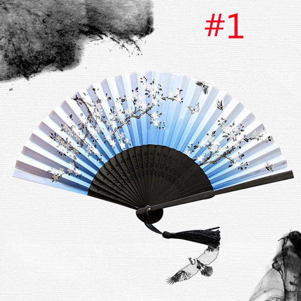 Folding fan bamboo ancient fan Hanfu Chinese style small fan | Shopee ...