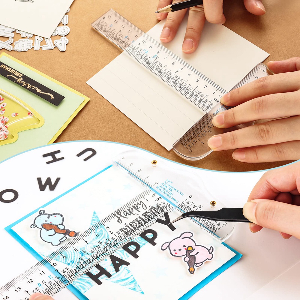 6 Inches Acrylic Clear T-Square Ruler For Easy Reference While Crafting ...