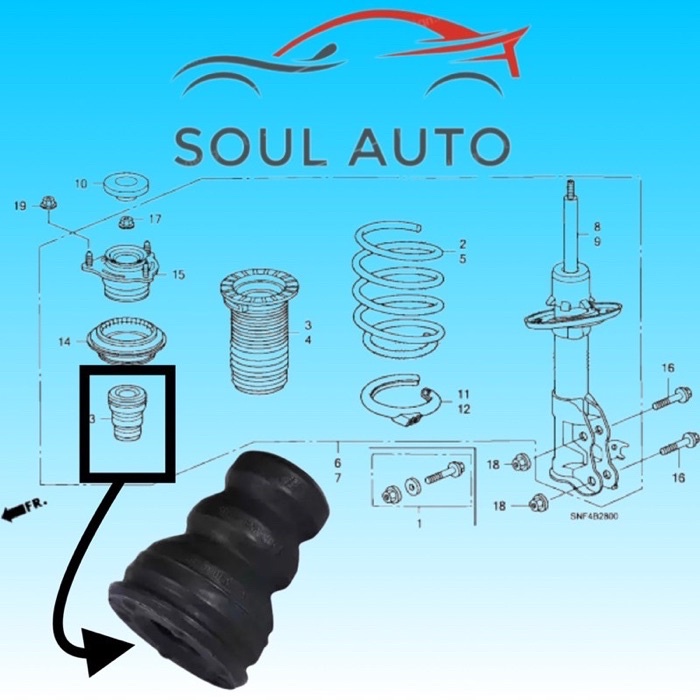 Honda Civic FD SNA FB TRO Stream SMA RN6 RN8 Front Absorber Damper ...