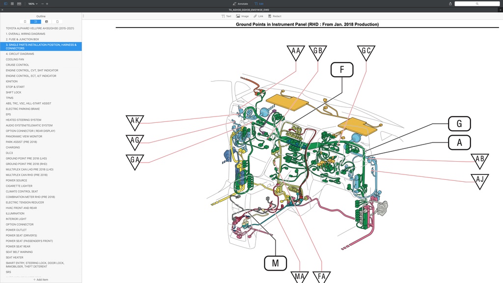 TOYOTA ALPHARD / VELLFIRE AGH30 / GGH30 (2015-2021) WIRING DIAGRAMS ...