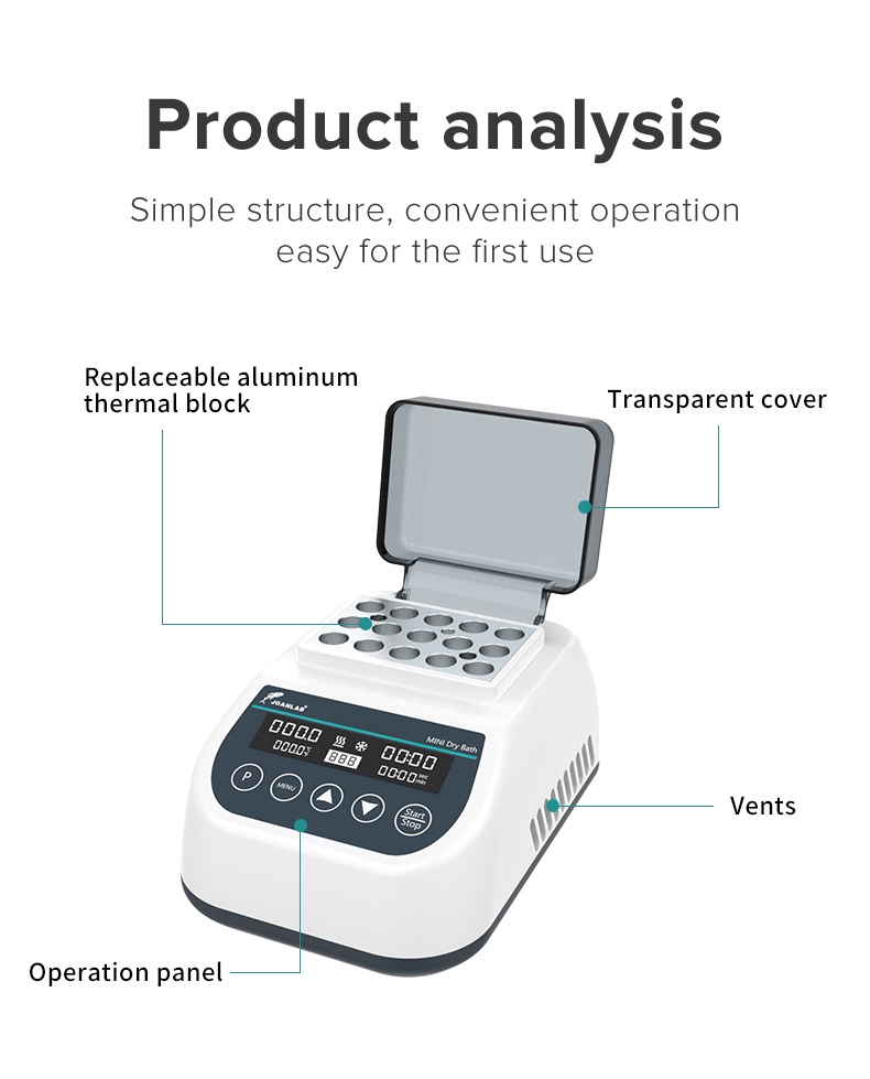 JOANLAB Mini Dry Bath Incubator Lab Constant Temperature Heater Incubation Shaker With Heating ...
