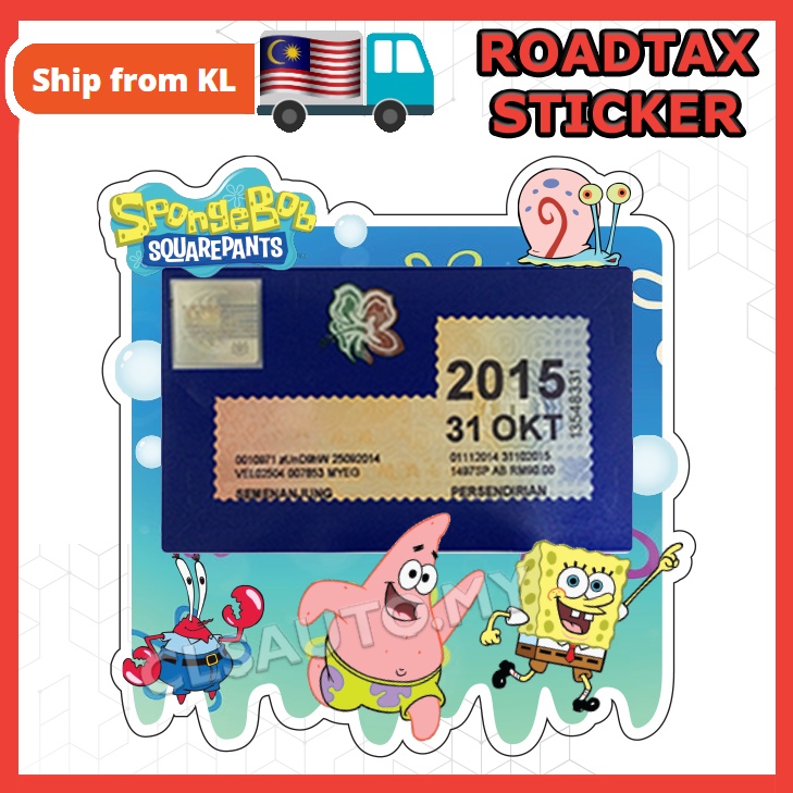 Car Road Tax Sticker Cute Cartoon Roadtax Pelekat Rotex Kereta ...