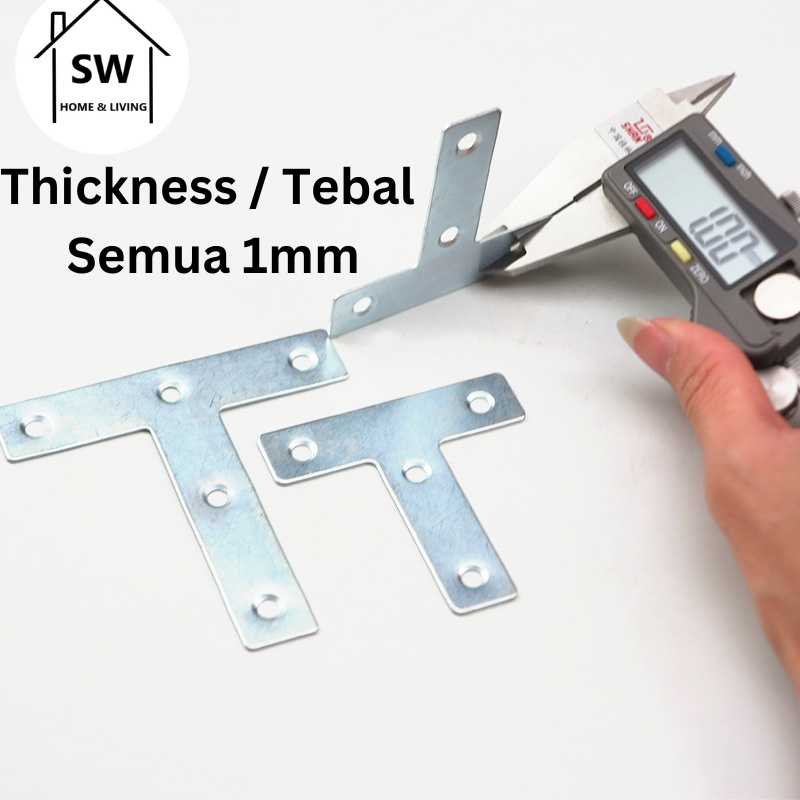 SW Stainless Steel Bracket T Shape Bracket Sesiku Rak Rack Angle Shape ...
