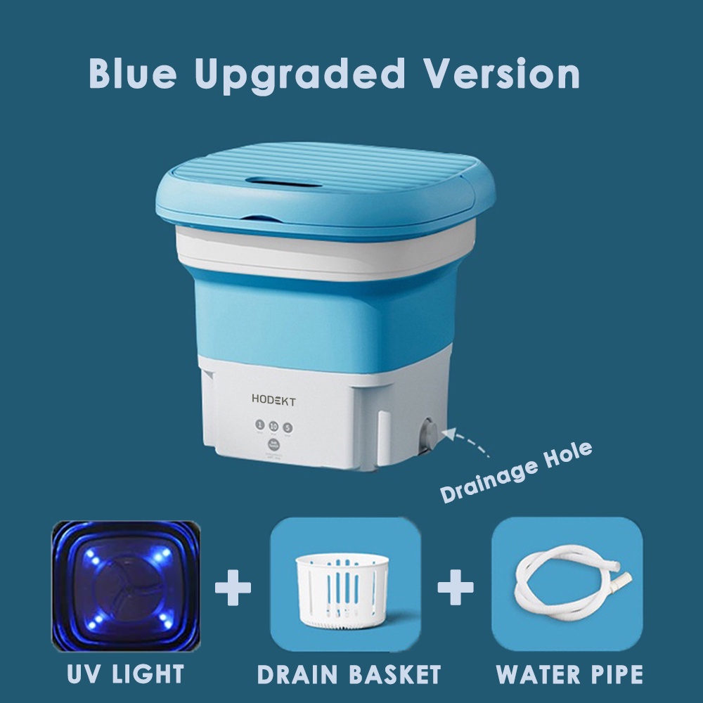 HODEKT Mini Folding Portable Washing Machine With Blue-ray ...