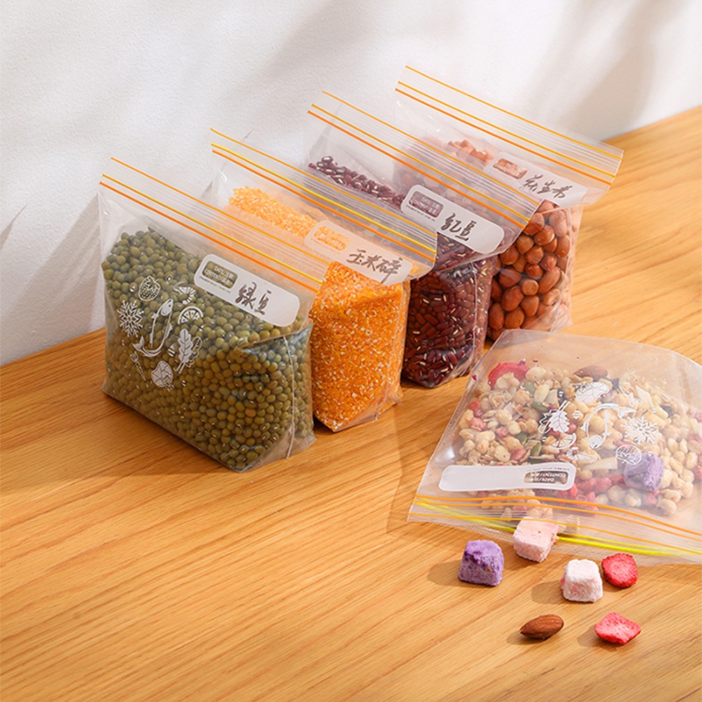 BC Double Ziplock Bag 15/25/30Pcs Resealable Plastic Transparent Dry ...