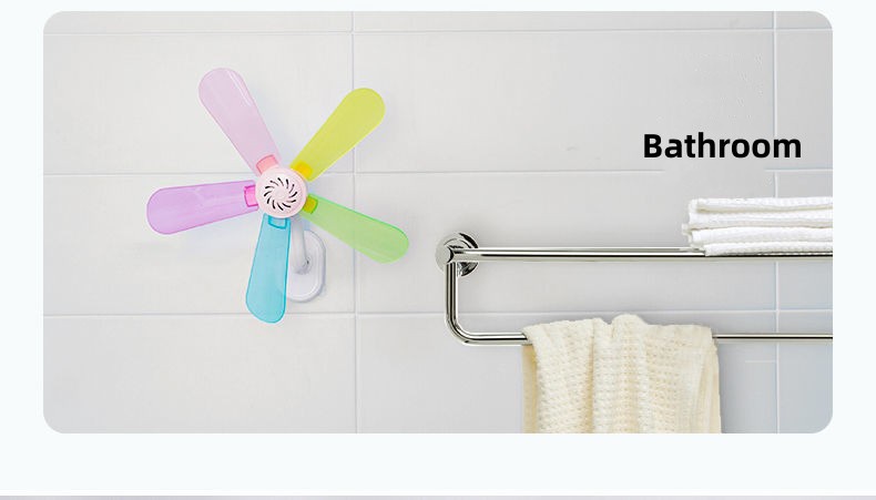 No-Drill Wall-mounted Electric Fan Hang Ceiling Fans Mute Small Wall ...
