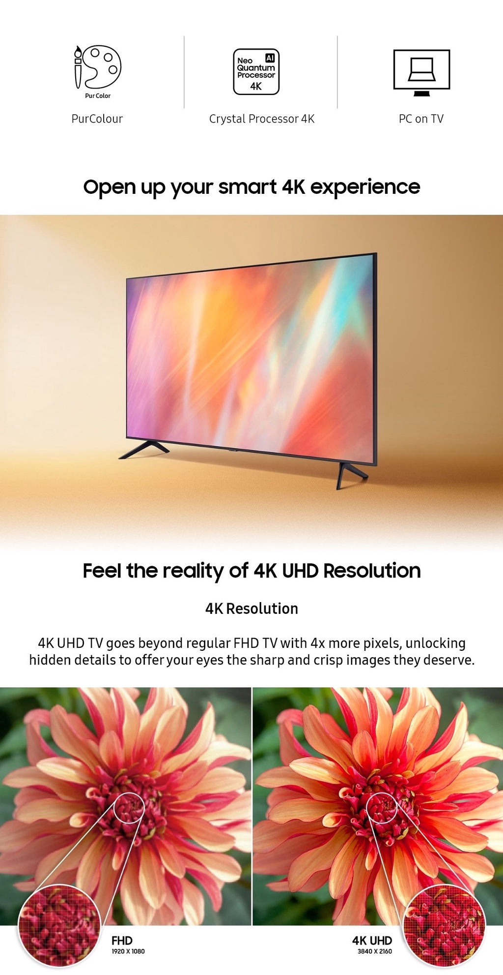 (Delivery by Seller Kedah & Penang) Samsung 55" 65" AU7000 4K UHD Smart ...