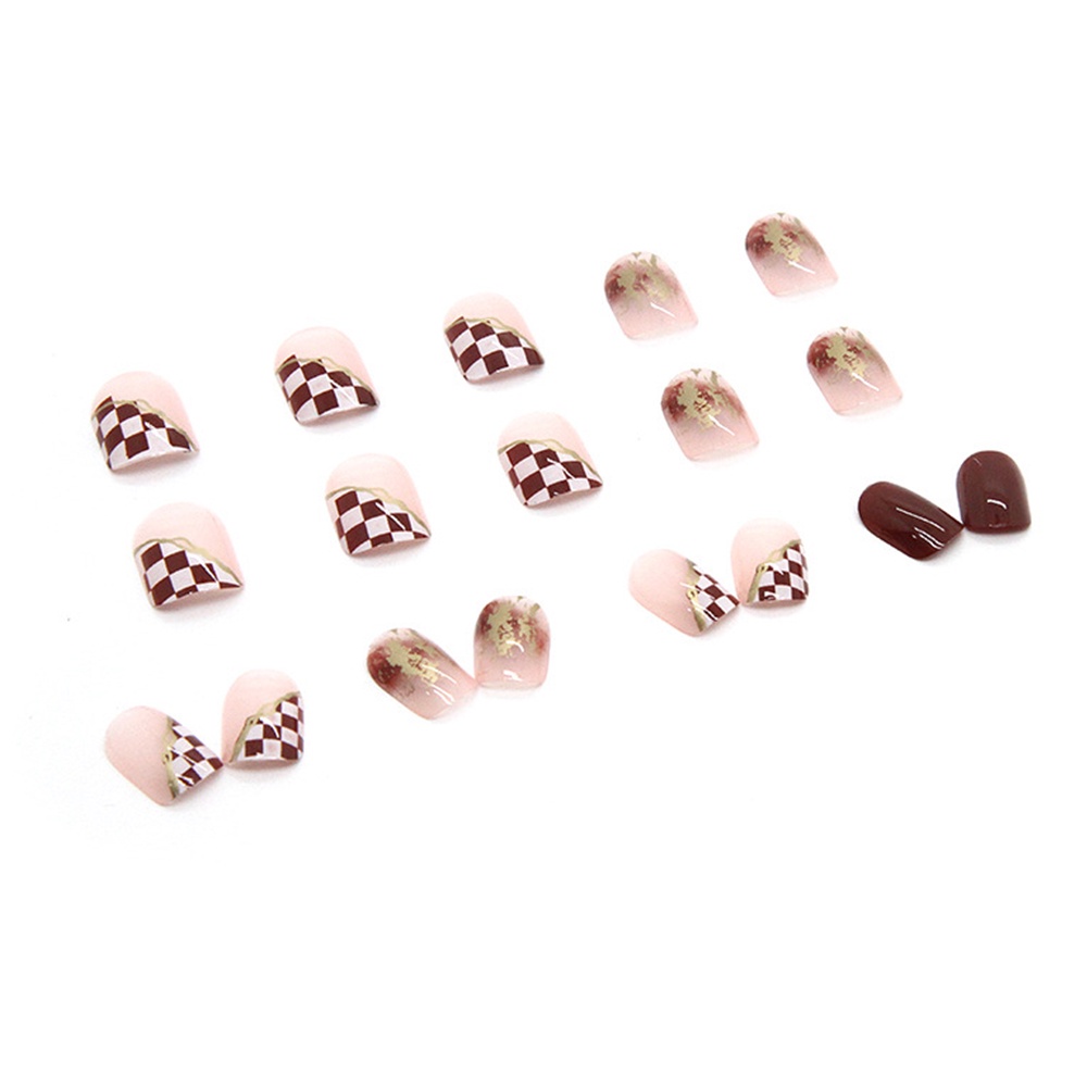 1277 24pcs fake nails short fake nails fake nail fake nails with design ...
