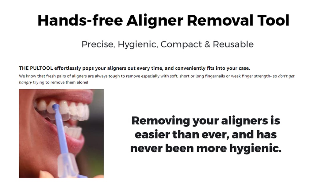 Clear Aligner Removal PUL Tool & PUL System for Invisalign Removable ...