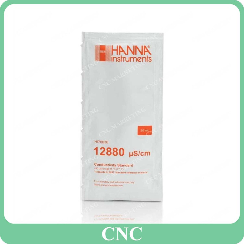 20ML - Hanna HI70030 EC 12.88 12880 µS/cm Buffer Solution Conductivity ...