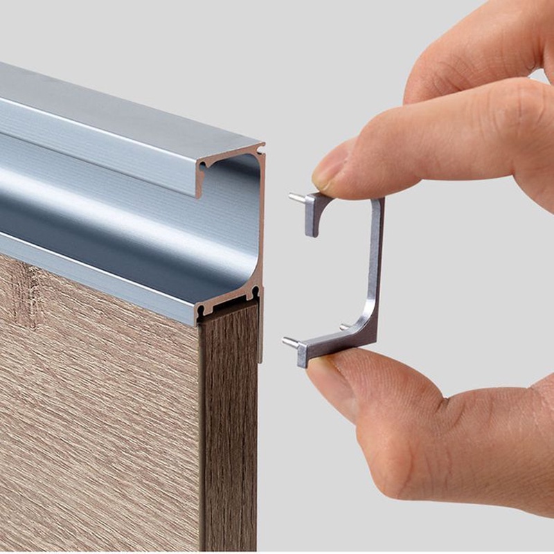 1PCS 600mm 700mm 800mm Long Aluminum alloy Hidden Kitchen Cabinet ...