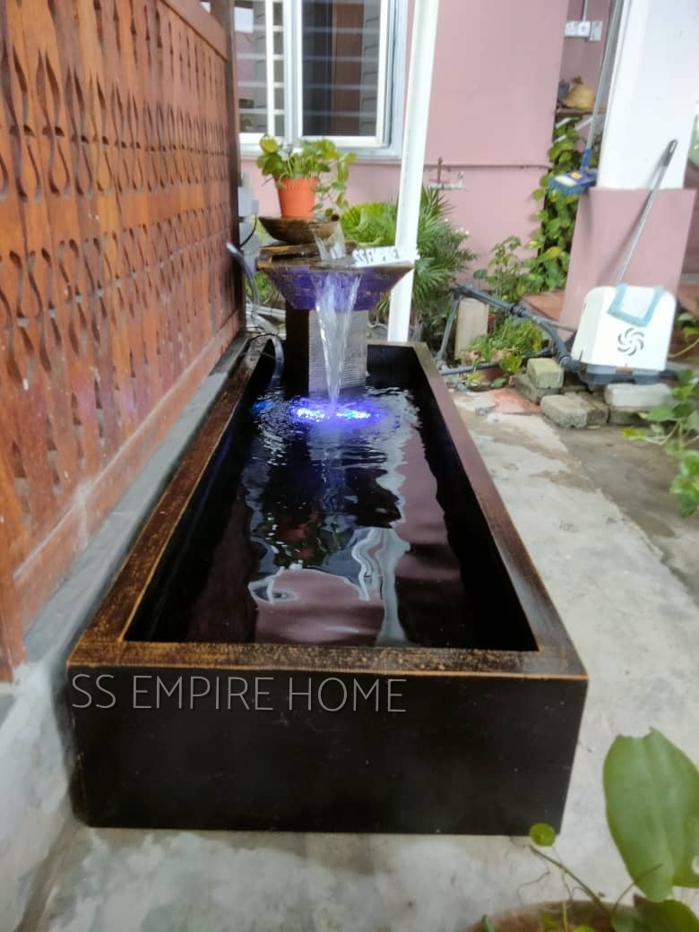 S60 Brown 6x2 Feng Shui Water Pond Fountain Kolam Air Sandstone Garden ...