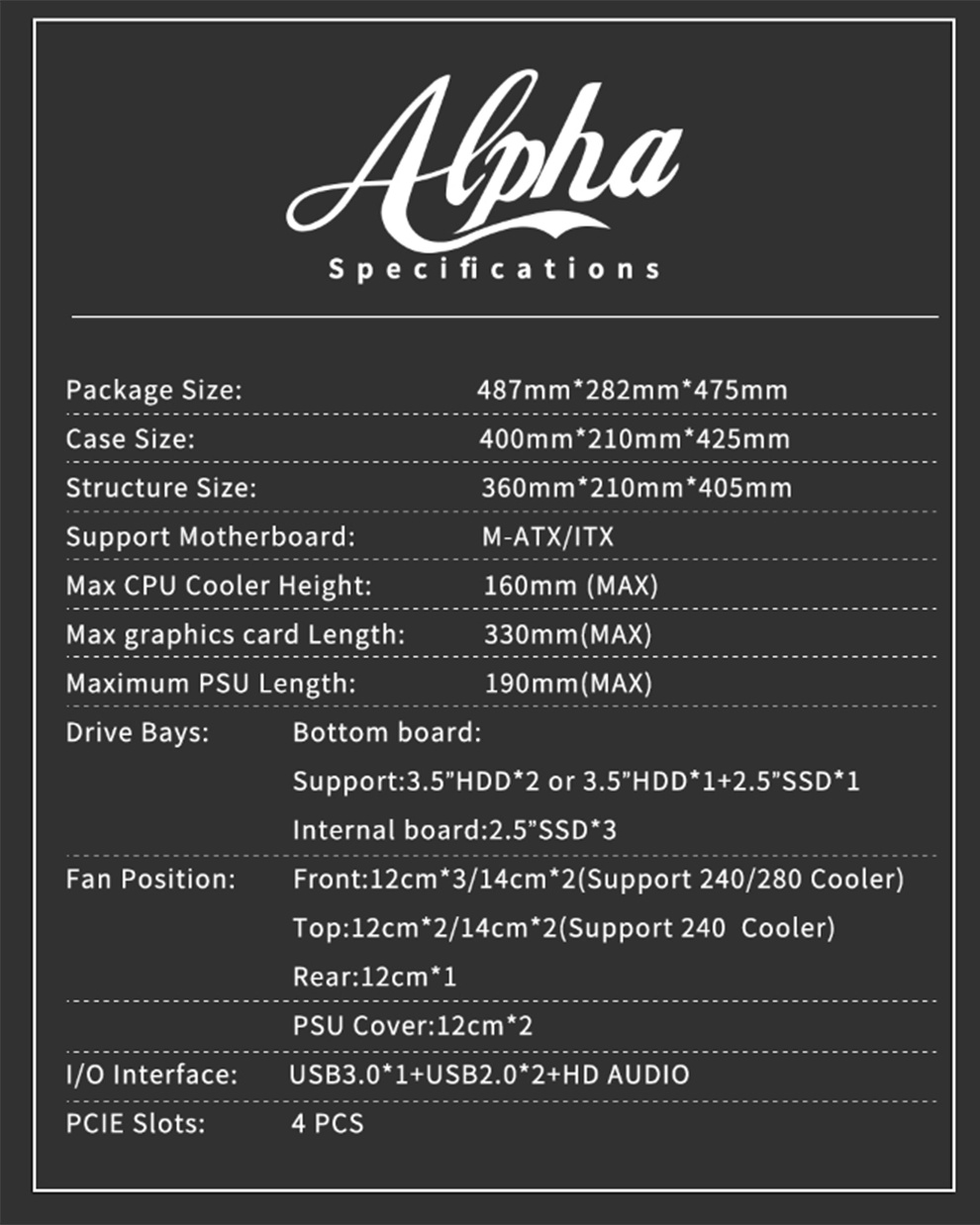 Segotep Alpha Tempered Glass M-ATX Gaming PC Case With 4 Fans - Black ...