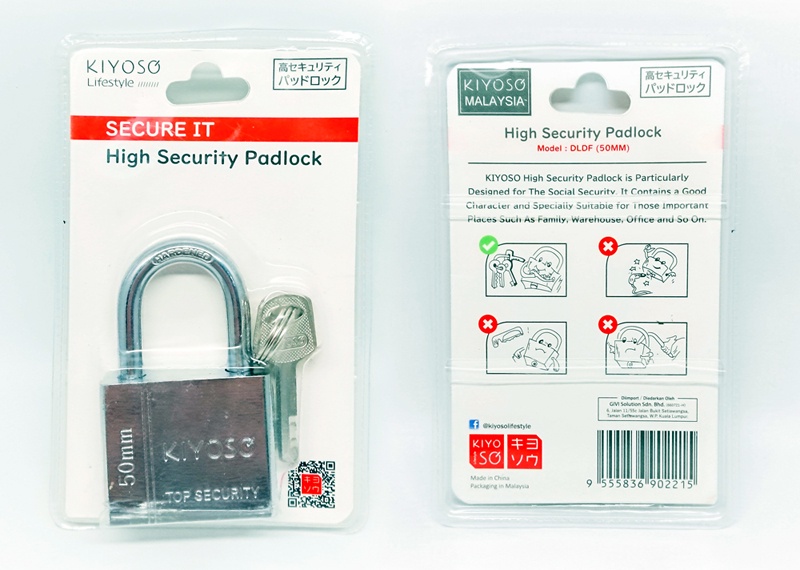 50mm Top Security Padlock Steel Iron Heavy Duty Super Durable Safety ...