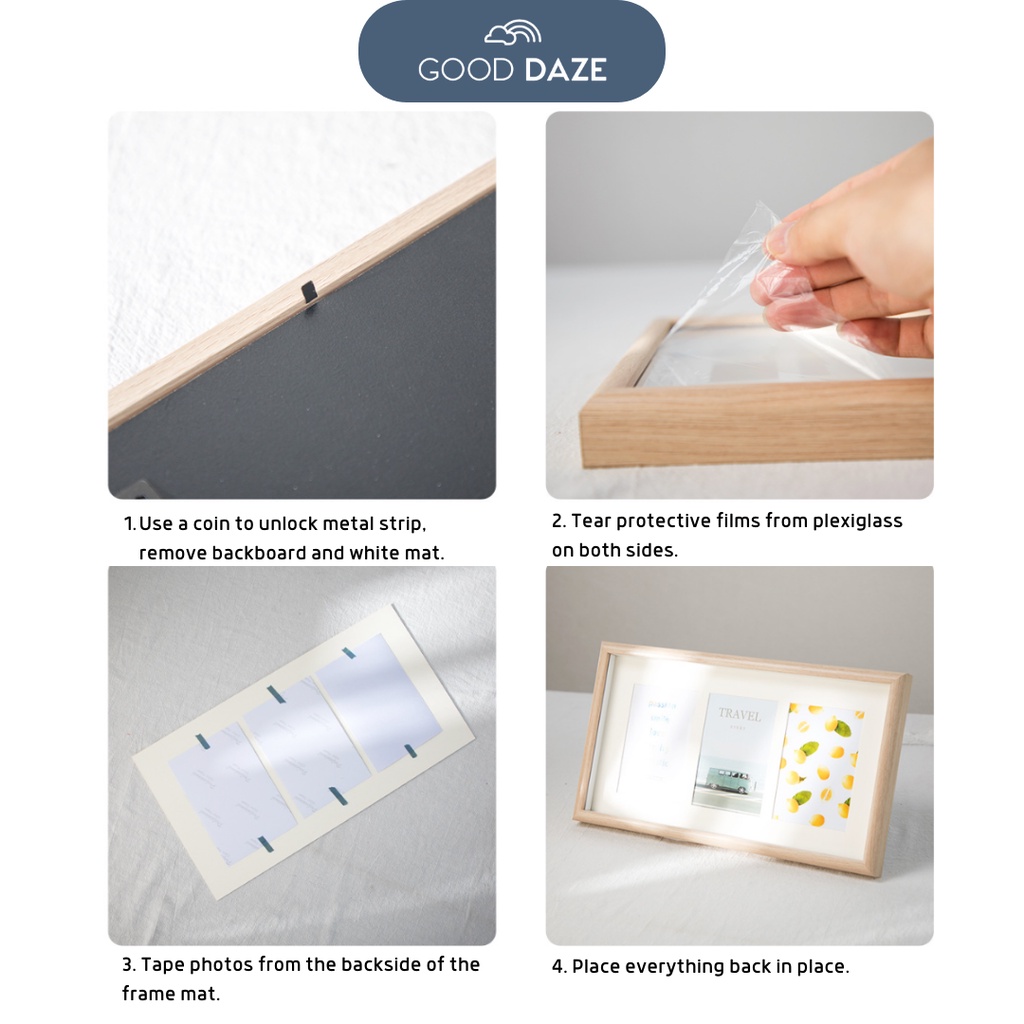 GOODDAZE Collage Frame 4r Collage Photo Frame Deco Muji Frame Gambar Bingkai Frame Gambar Frame ...