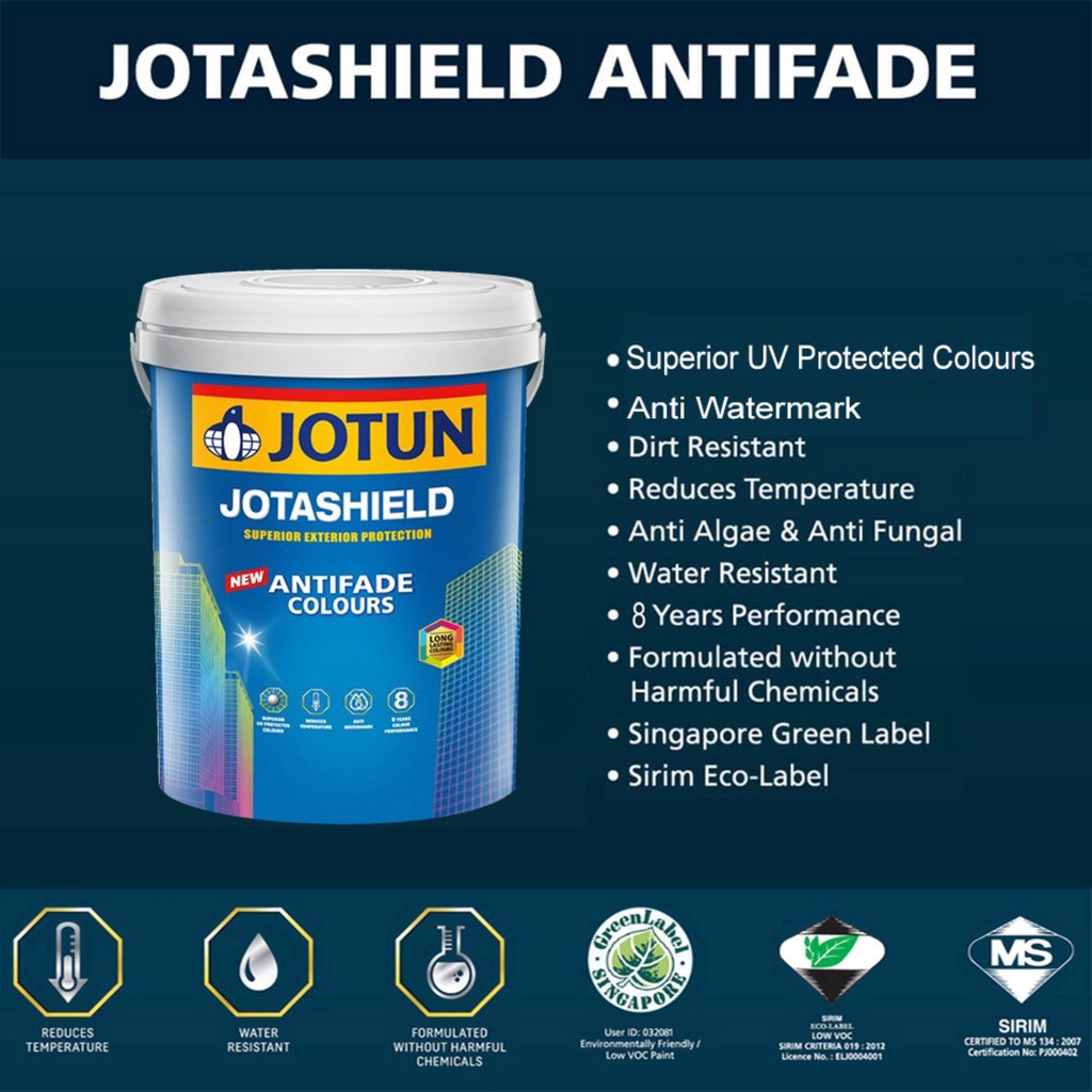 SINAR JOTUN PURE WHITE JOTASHIELD ANTIFADE 20 LITER / TOUGH SHIELD ...