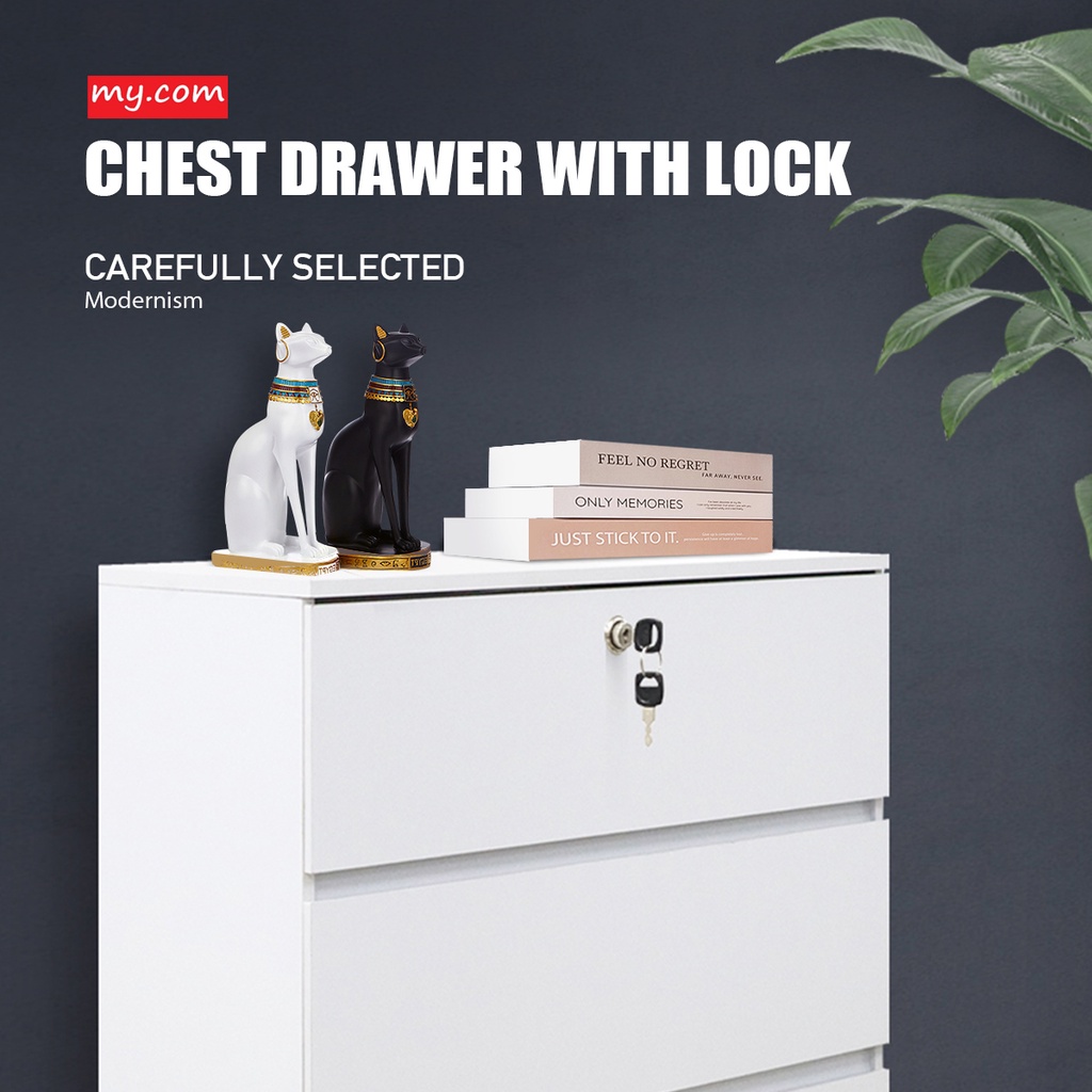 Almari Baju Laci/3 Layers Chest Drawer Storage with LOCK AND KEYS my ...