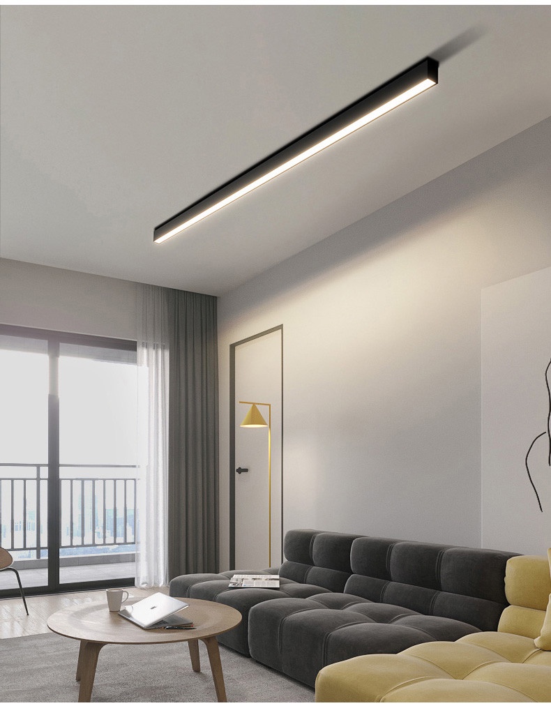 LED Ceiling Lampu Long Strip Surface Mounted Linear Lamp Aisle Balcony ...