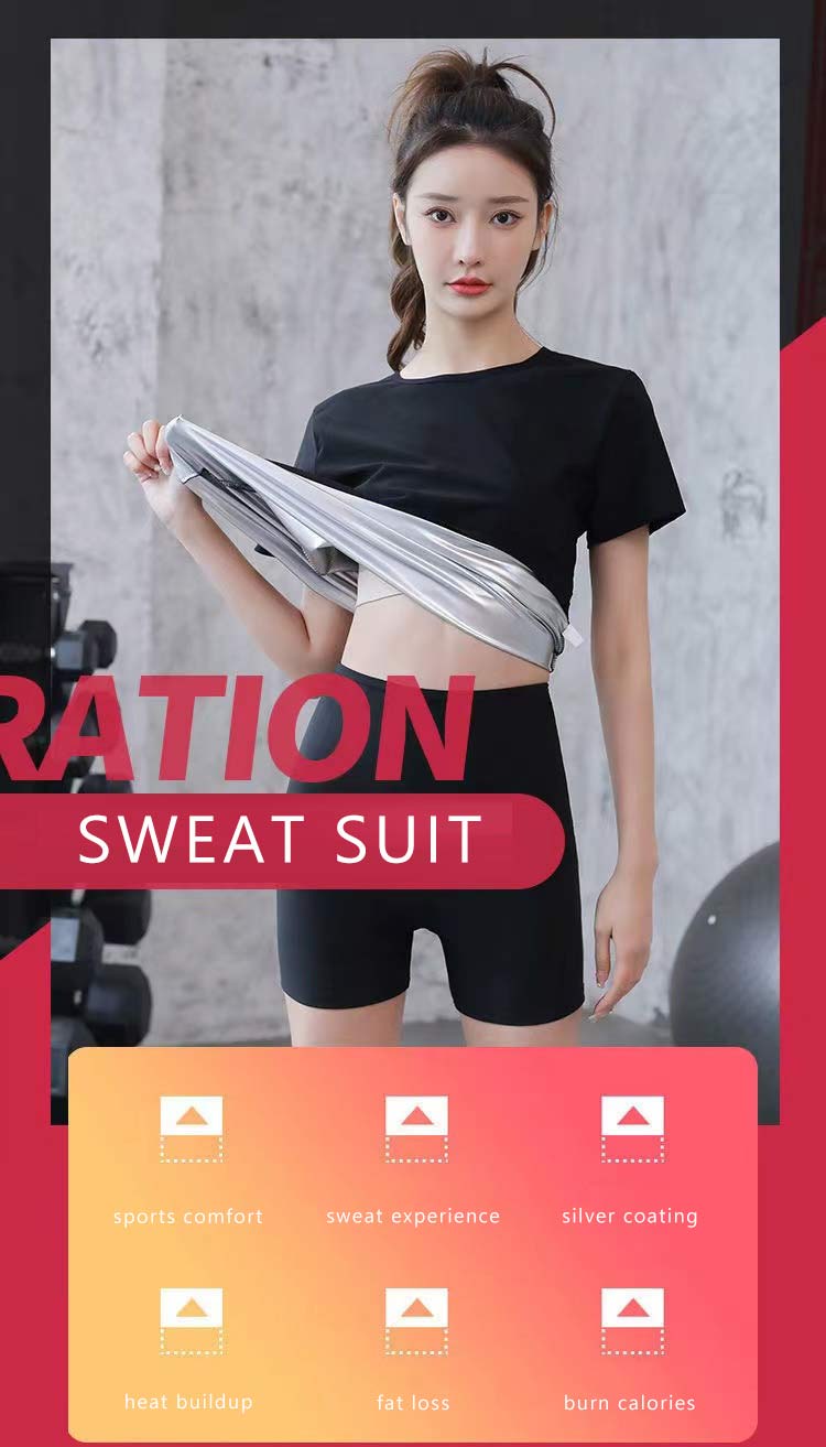 Women Heavy Duty Sweat Suit Sauna Suit Exercise Gym Fitness Weight Loss ...