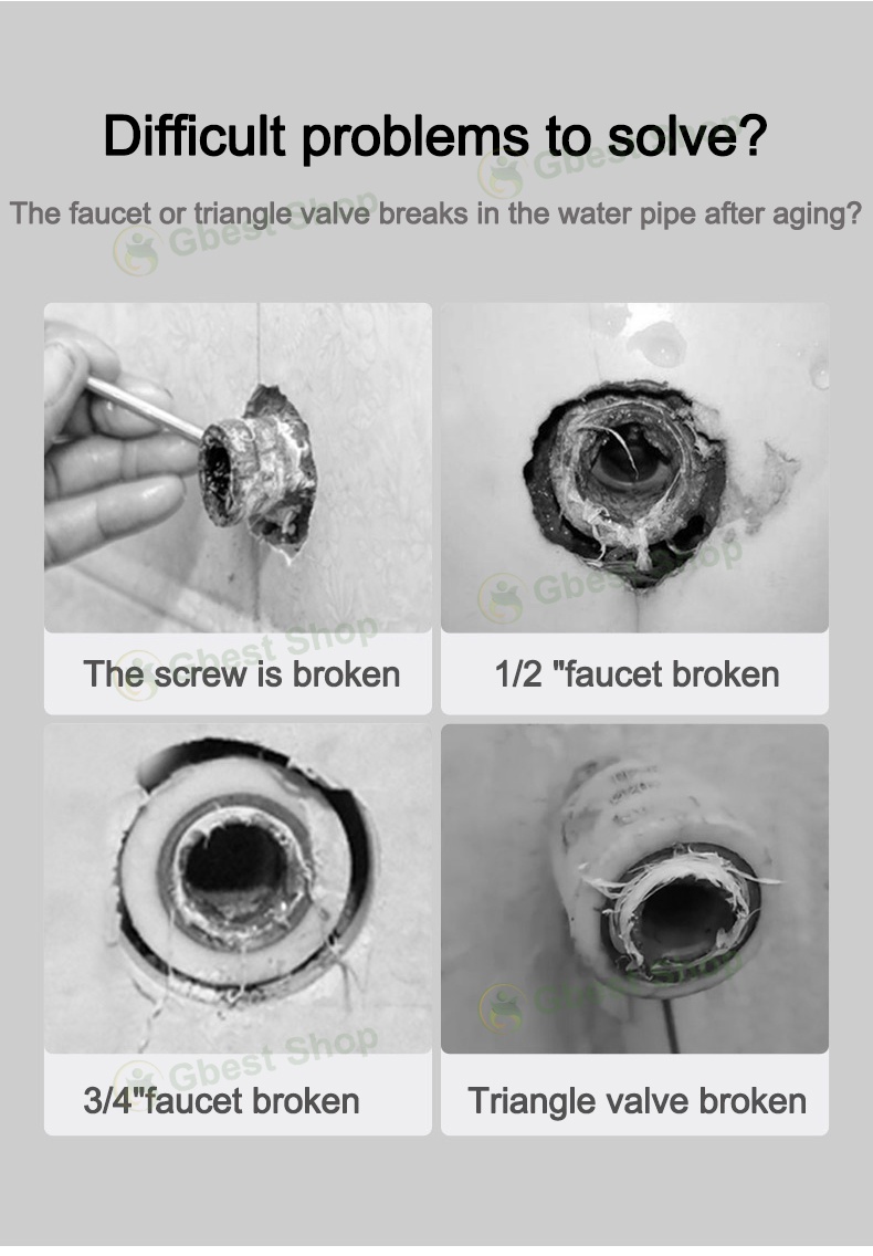 2 Way Pipe Extractor 1/2”& 3/4”Pipe Damage screw Extractor Broken Tap ...