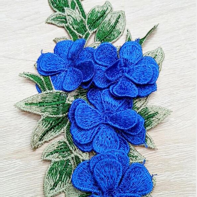 1Pc Embroidered Patches for Clothes Application Flower Appliques Sewing ...