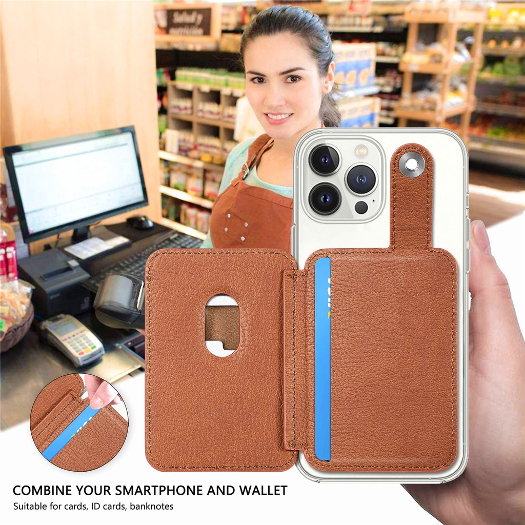 Buckle Phone Holder Ultra-thin Magnetic Car Holder Sticker Wallet Card ...