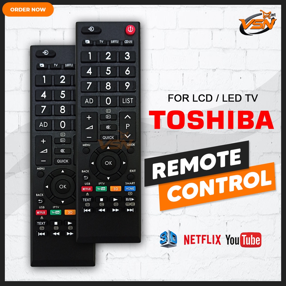 TOSHIBA LCD LED TV Remote Control REGZA RM-L890 CT-90436 Compatible With CT-90325 CT-90351 CT ...