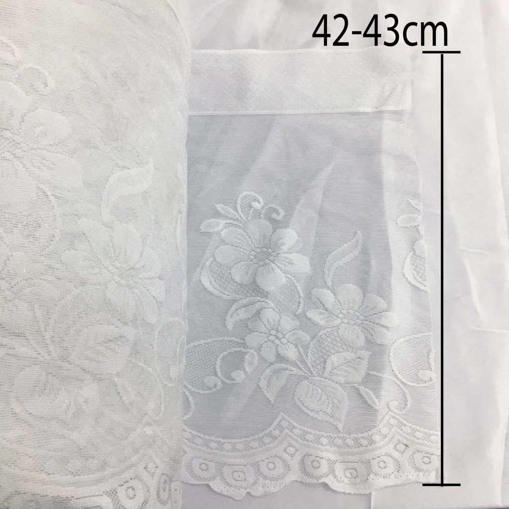 MTT - Kening Langsir/ Anak Langsir / Border Lace Sulam 43cm Sheer Renda ...