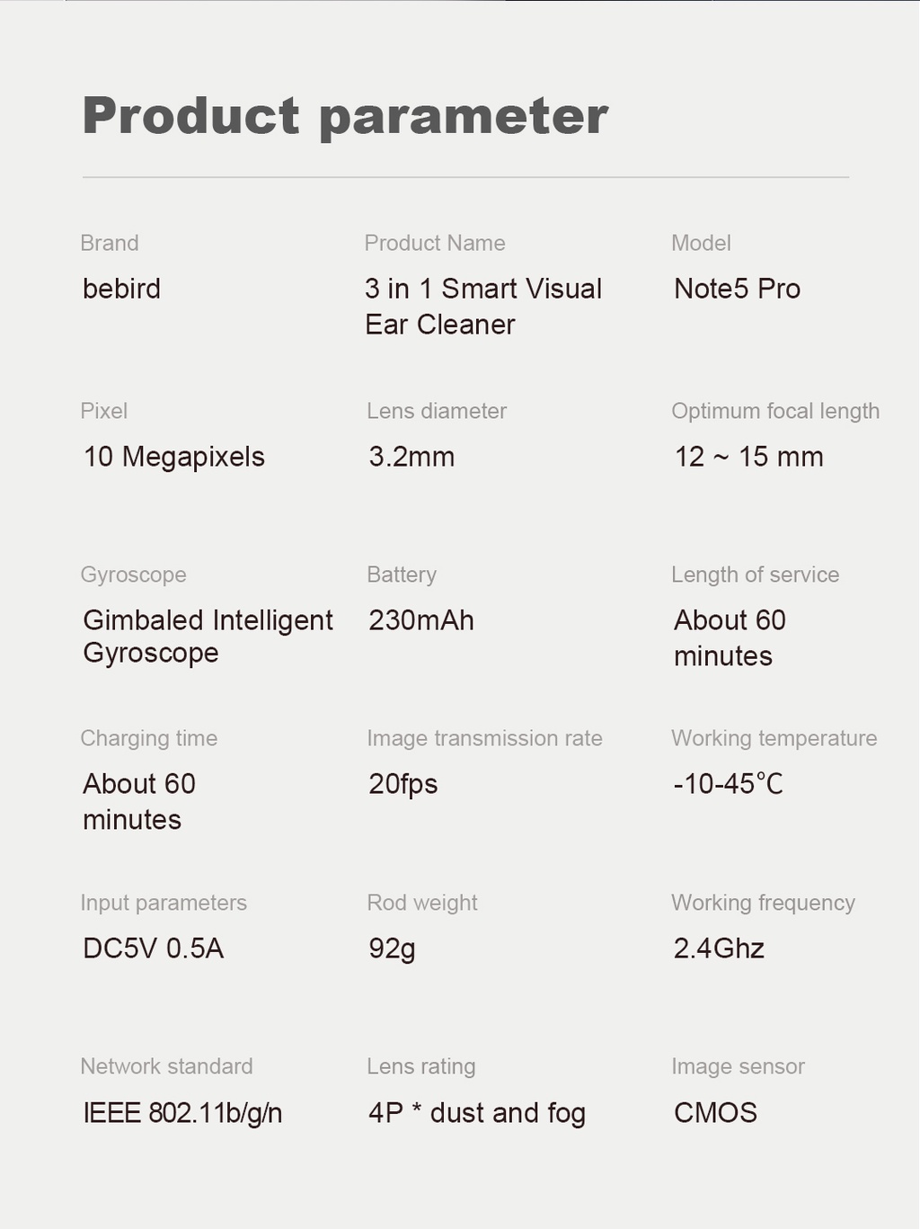 Bebird Note 5 Pro | 10MP | Smart Visual Ear Sticks | 300W HD Endoscope ...