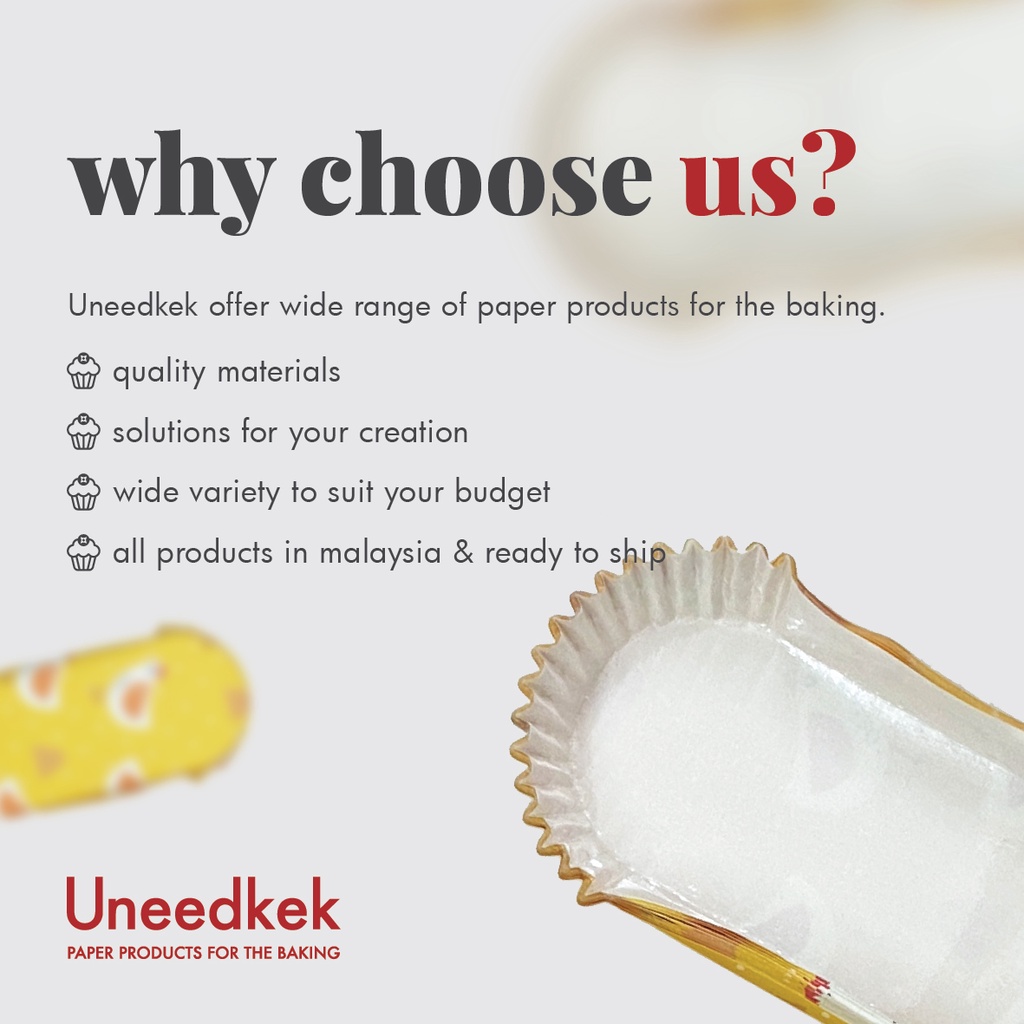Uneedkek Bekas Roti Sosej Bread Baking Paper Cup Roti Bujur Kertas Roti ...