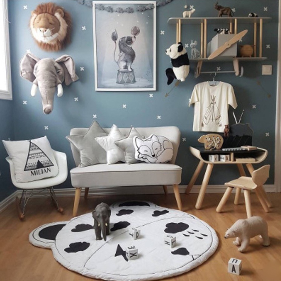 Newborn Baby Play Mat Kids Cotton Playmat Crawling Gym Soft Children ...