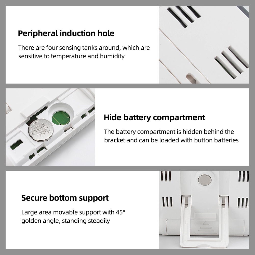 YAGO LCD Digital Temperature Humidity Meter Indoor Thermometer ...