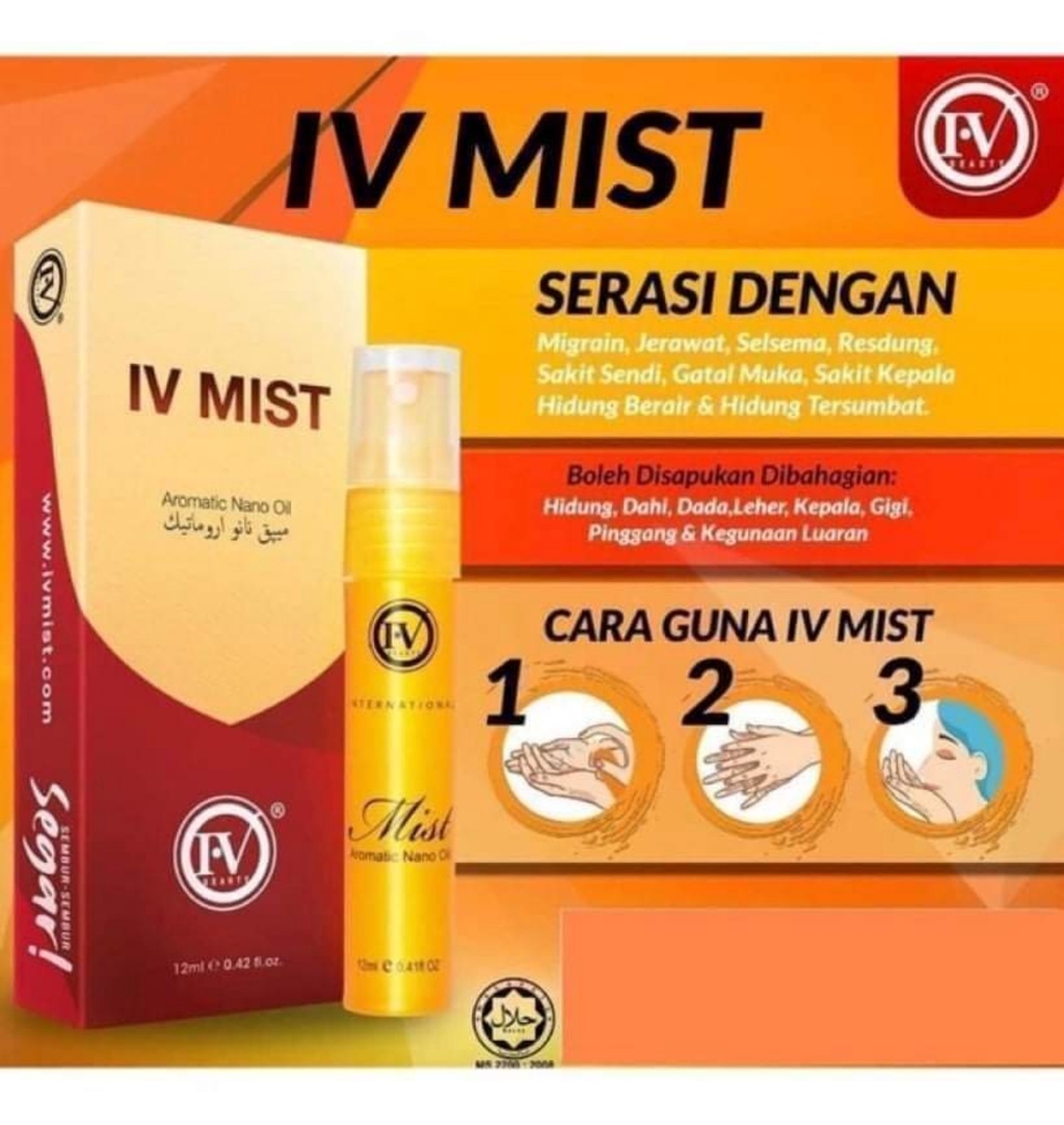 BORONG Ivmist Aromatic Nano Oil PAKEJ EJEN IV MIST Resdung Migrain ...