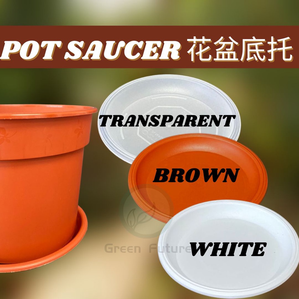 POT PLASTIC SAUCER PLANTS FLOWERS LAPEK PASU BUNGA pot tray tray pasu ...