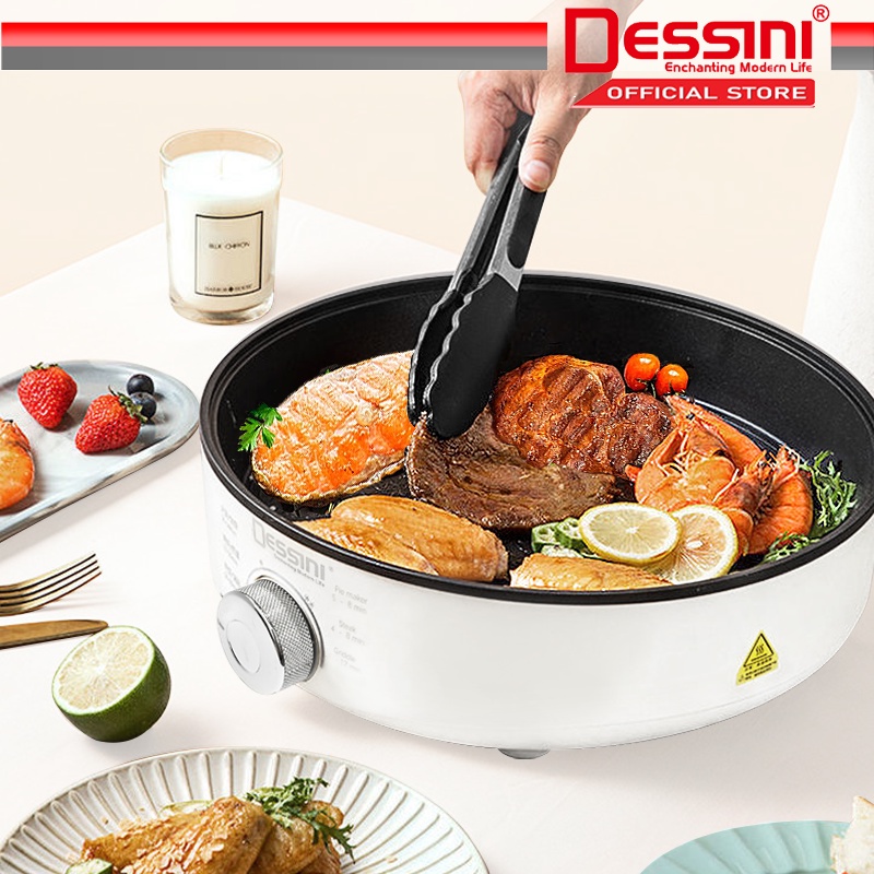 DESSINI ITALY Electric Cooker Steamboat Hot Pot Non Stick Frying Wok ...